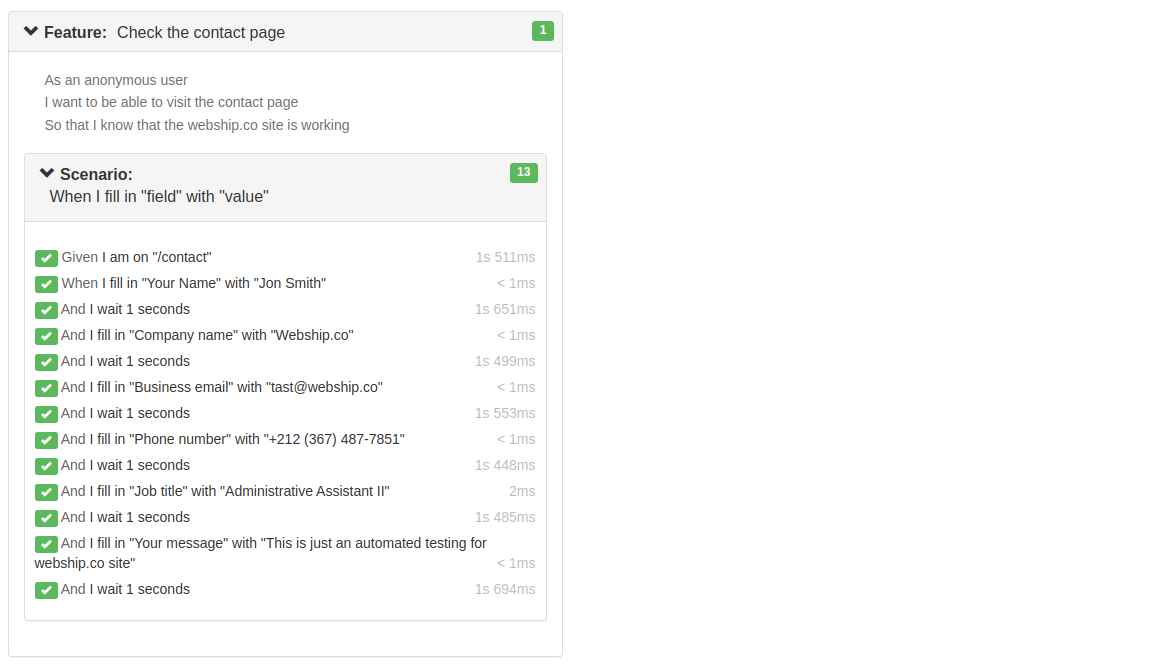 Webship-js: When I fill in Webship-js: When I fill in